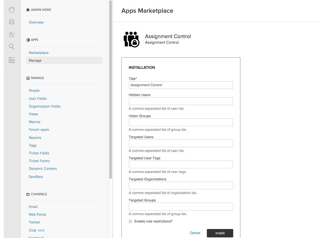 GitHub - zendesk/assignment_control_app: This app will restrict available assignees based on ...